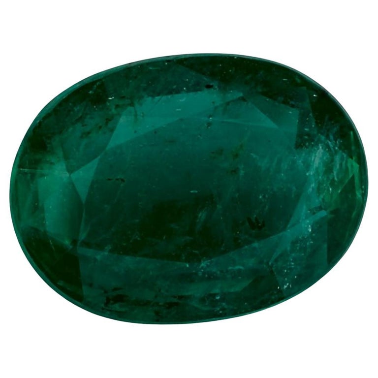 3.61ct Emerald Oval Loose Gemstone For Sale at 1stDibs