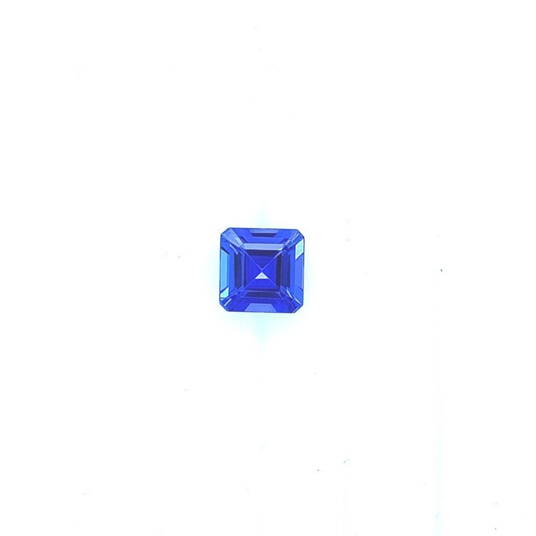 3.77 Cts Natural Blue Tanzanite, Octagon Shape, Asher Cut, Loose ...
