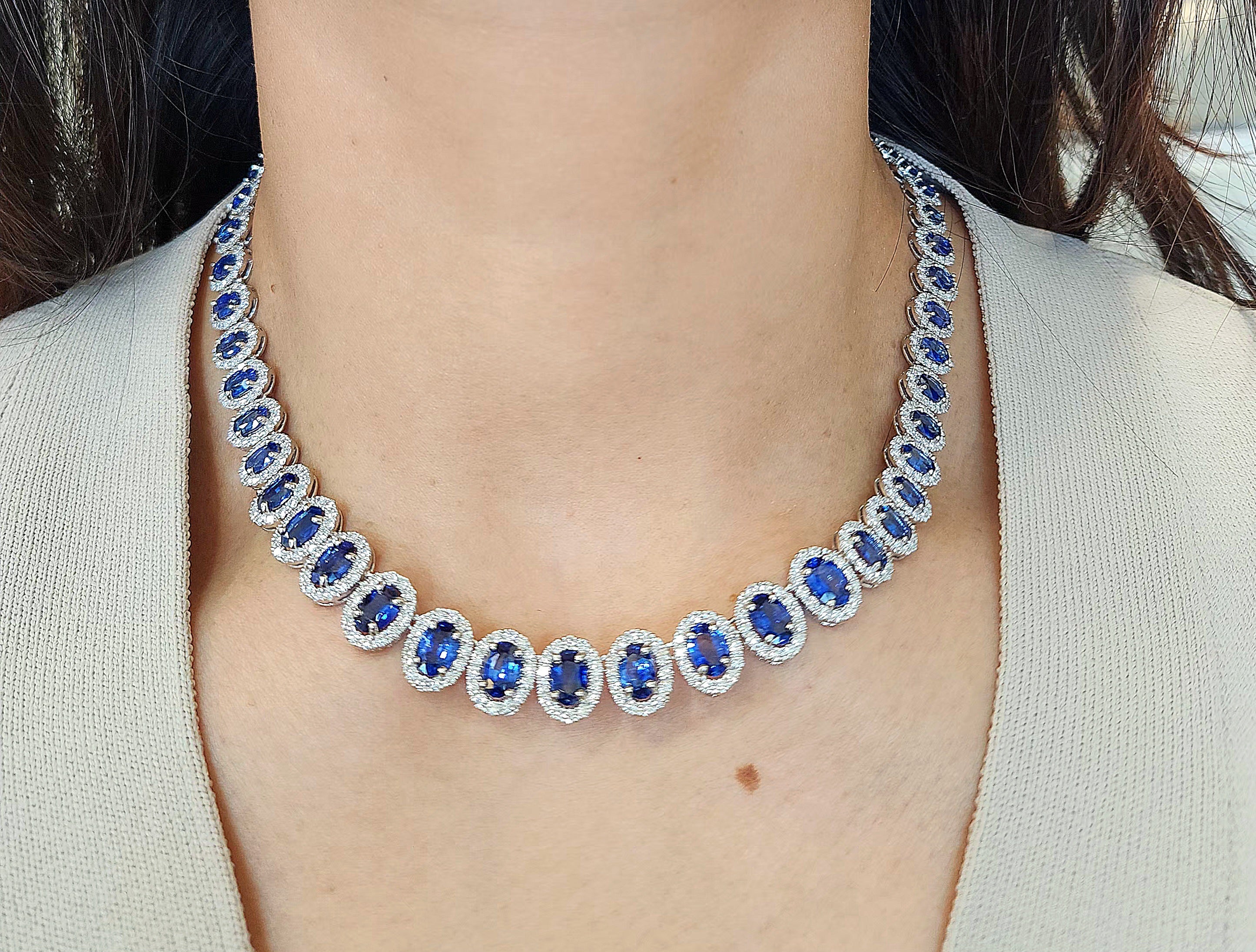 Gublin Certified 26.88ct Unheated Blue Star Sapphire and 7.41ct Diamond ...