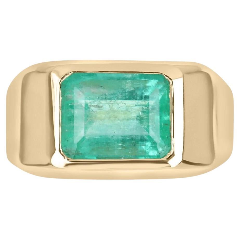 CARTIER Emerald Cut Diamond Signet Ring at 1stDibs