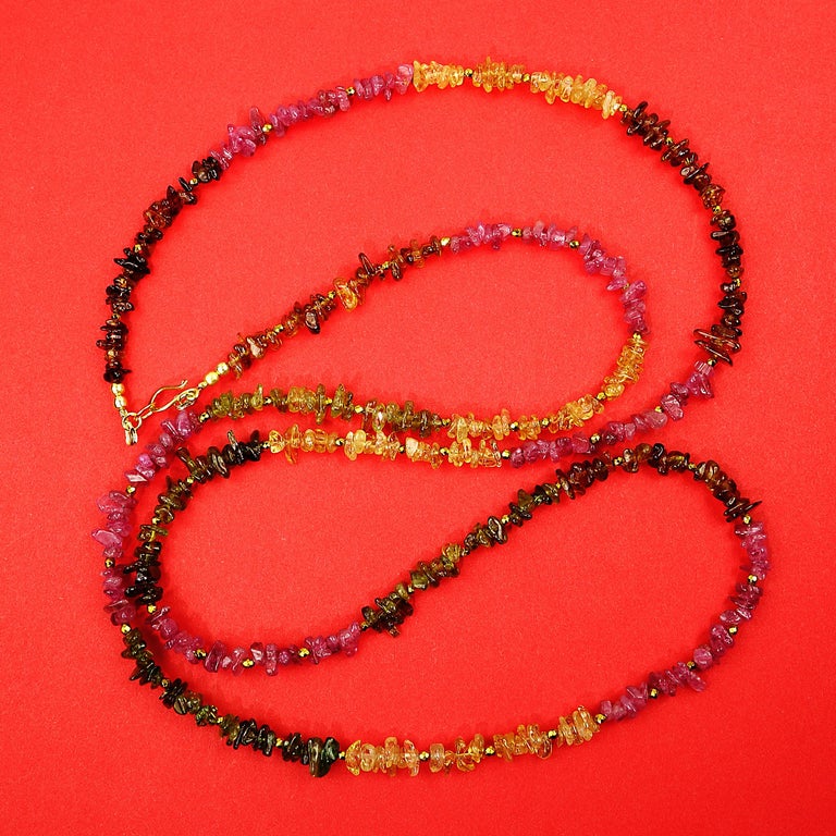 AJD Brilliant Brazilian Gemstone Chip Necklace For Sale at 1stDibs ...