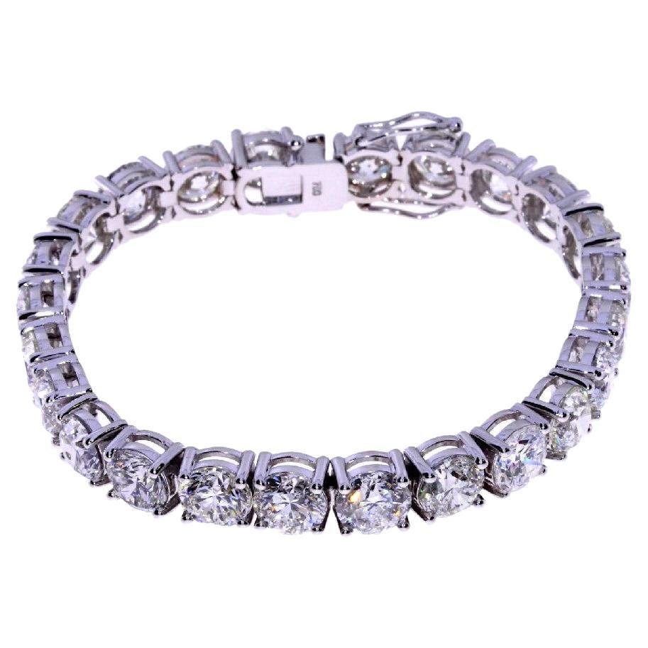 37.33ct Round Diamond Tennis Bracelet at 1stDibs