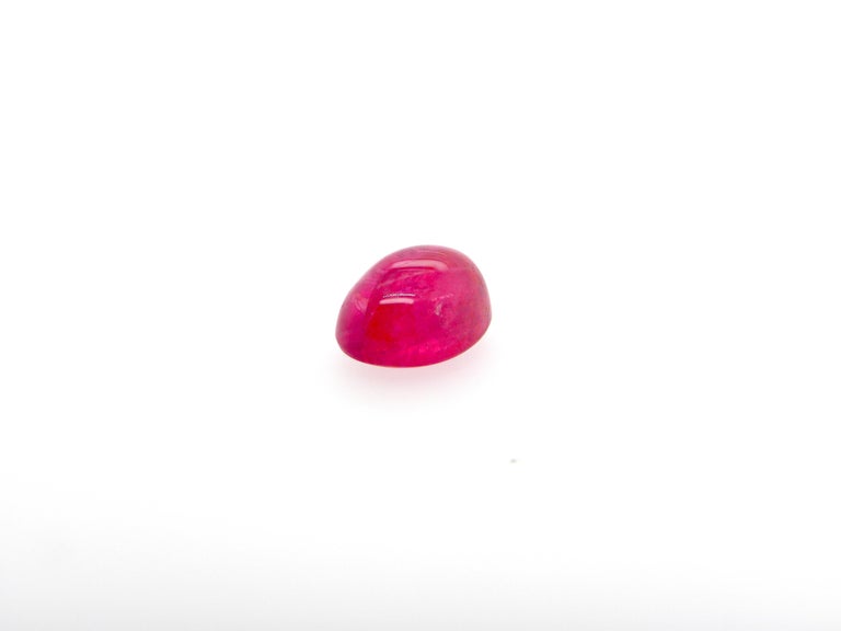 3.78 Carat GIA Certified Unheated Burmese "Mogok" Ruby Cabochon at 1stDibs