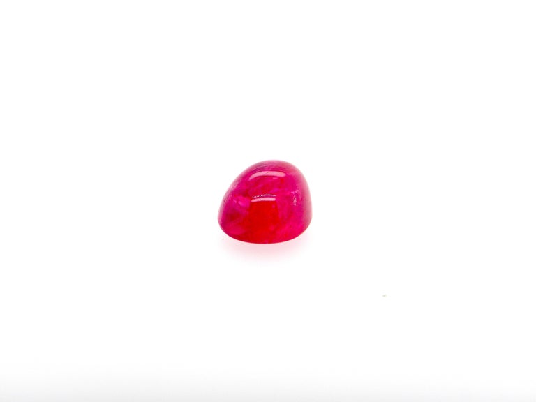 3.78 Carat GIA Certified Unheated Burmese "Mogok" Ruby Cabochon at 1stDibs