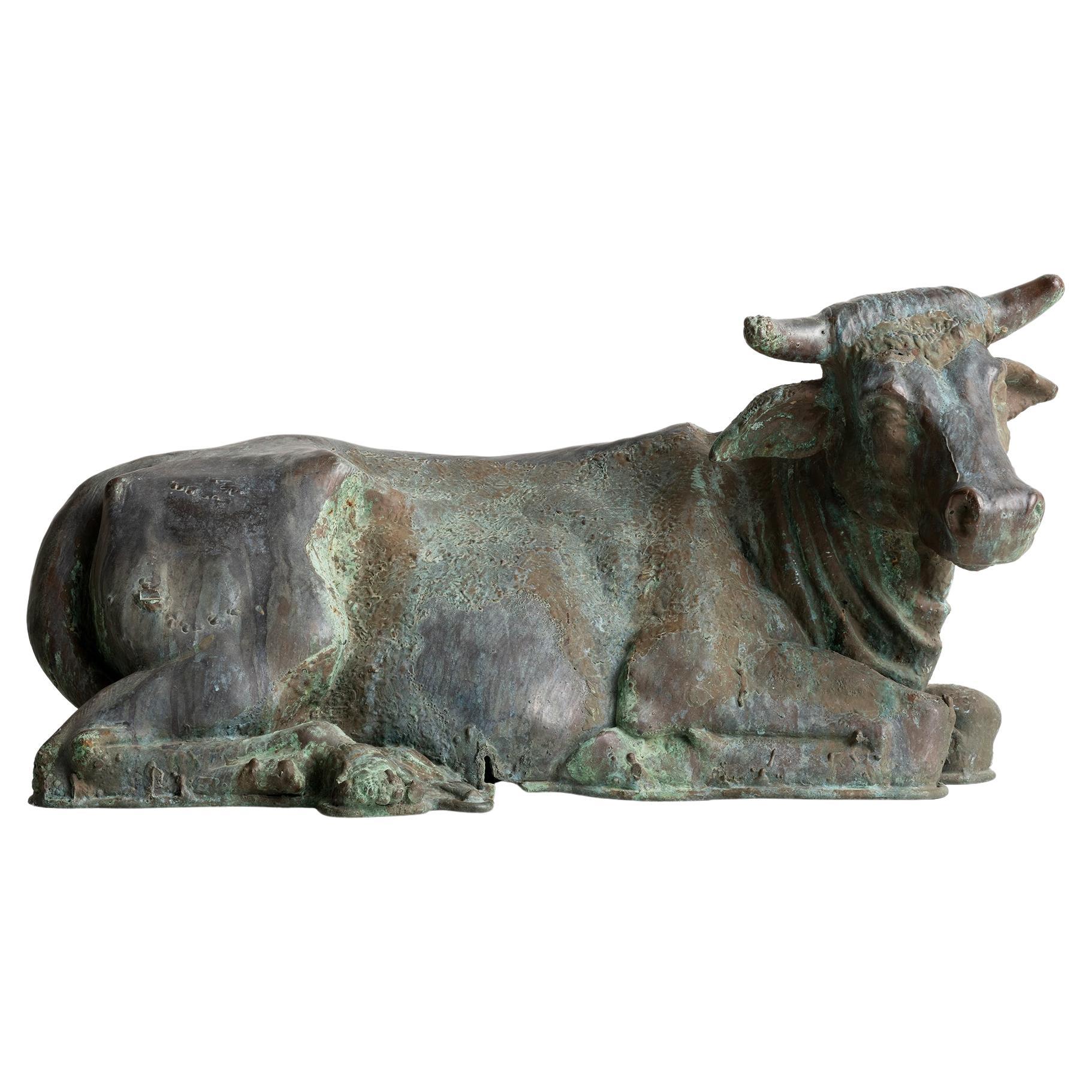 Stone Cow Sculpture at 1stDibs