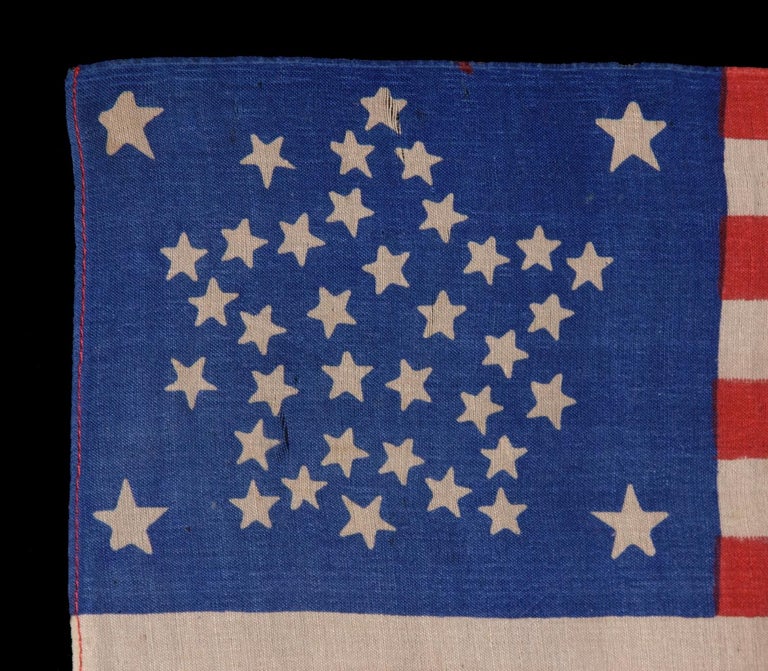 38 Star American Flag with Stars Arranged in a "Great Star" Pattern at ...