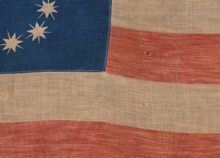 38 Star American Flag with Stars That Spell "1776-1876" at 1stDibs
