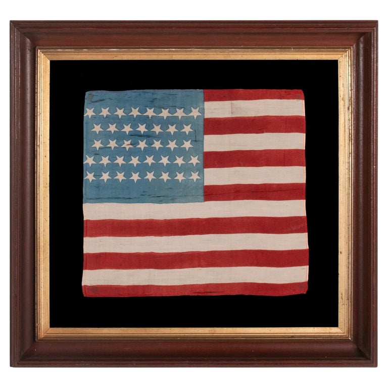 38 Star American Parade Flag, Colorado Statehood, 1876-89, Battle Flag ...