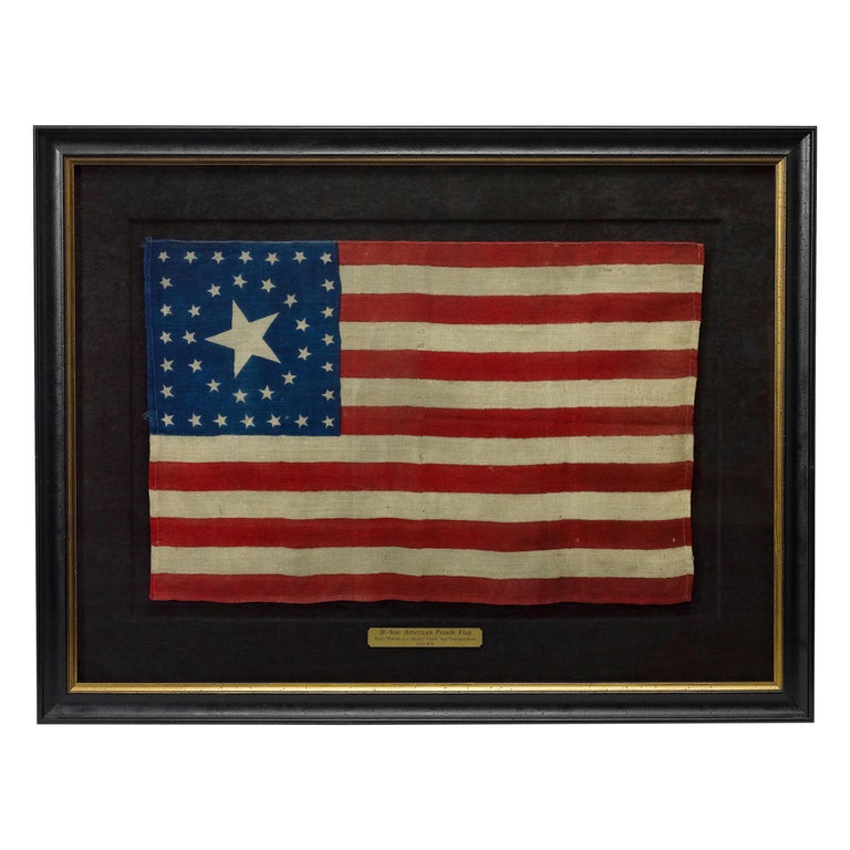38-Star Antique American Flag with Unique Star Pattern, circa 1876 at ...