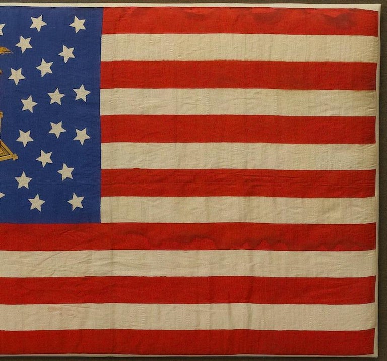 38-Star Antique Grand Army of the Republic American Flag, Silk, circa ...