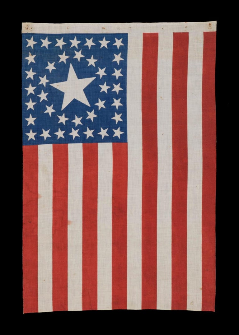 38 Star Flag with Stars in a Circle-in-a-Square Medallion Configuration ...