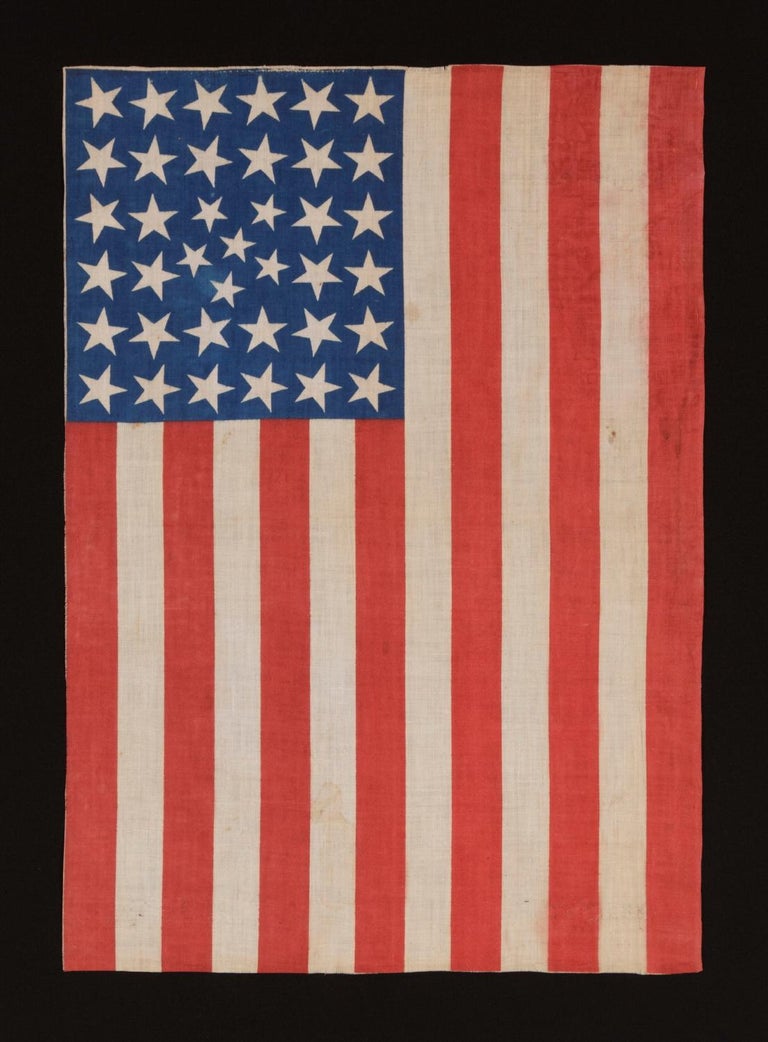 38 Star Parade Flag, with Stars in an Unusual Configuration at 1stDibs