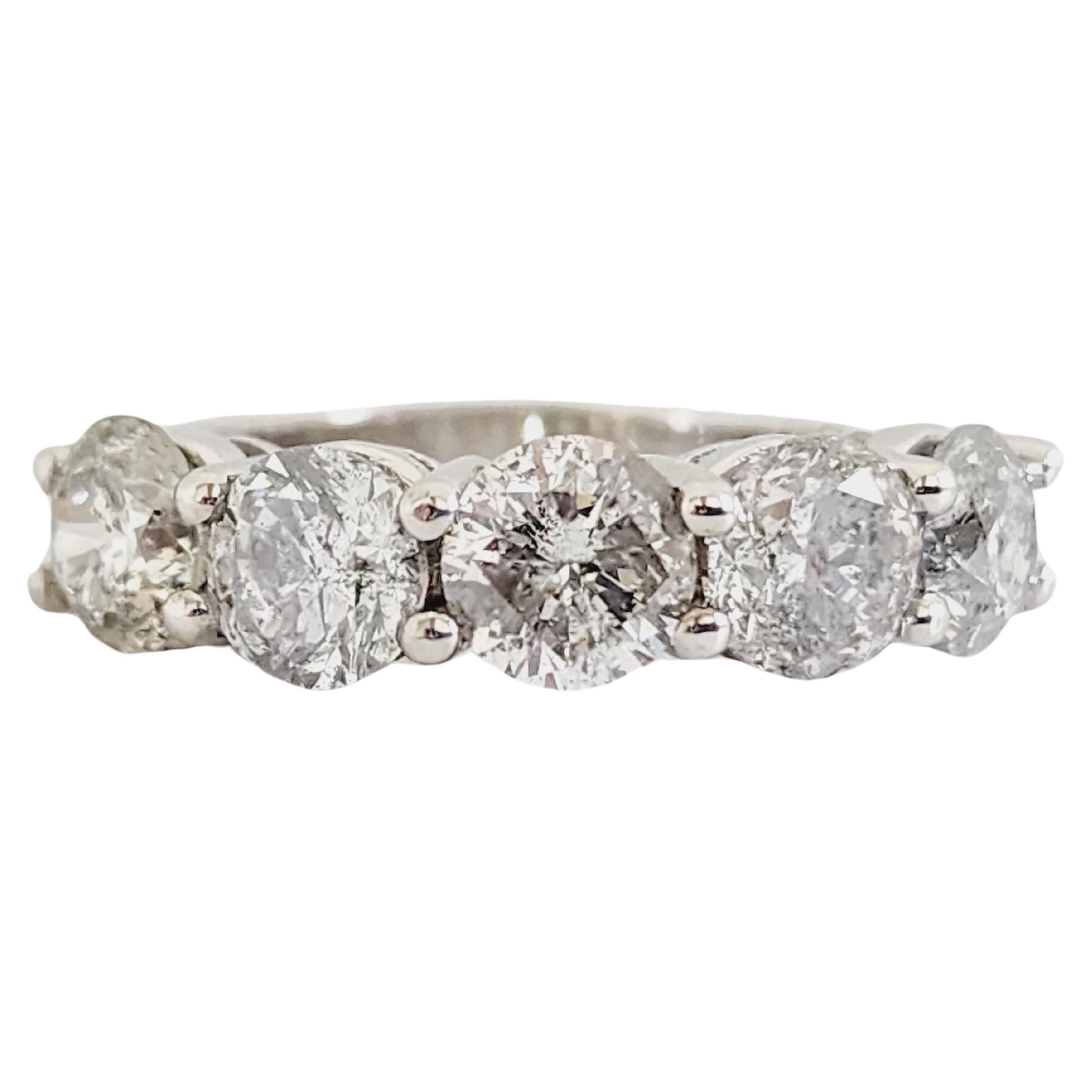 3.80 Carat Diamond Mini Band White Gold 14 Karat For Sale at 1stDibs