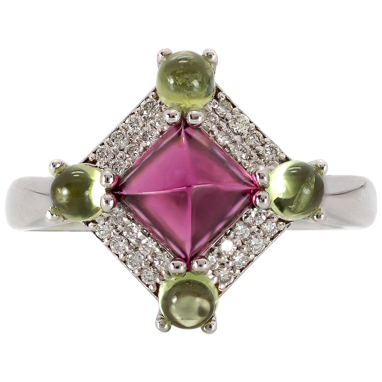 Bayco CDC Certified 3.82 Carat Orange Sapphire Diamond Platinum Gold ...