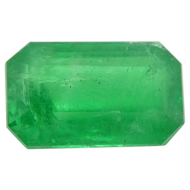 3.87 Ct Octagonal / Emerald Cut Emerald GIA Certified For Sale at 1stDibs