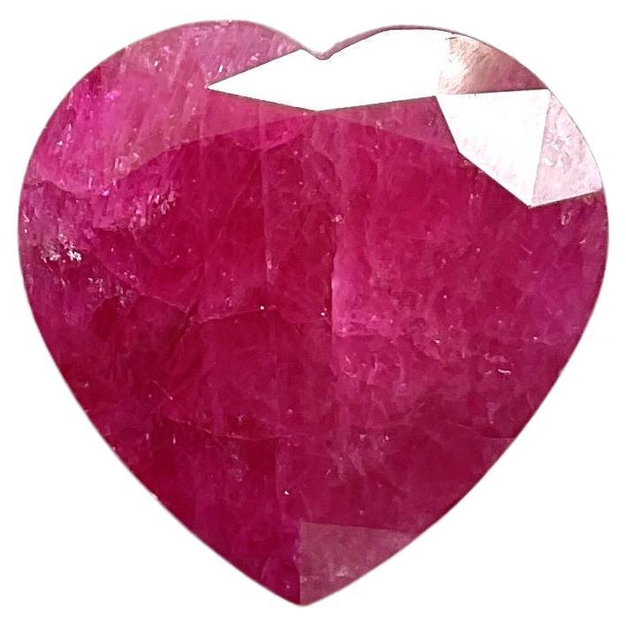 38.88 Carats rare Ruby Heart Cutstone For Fine Jewelry Natural Gemstone ...