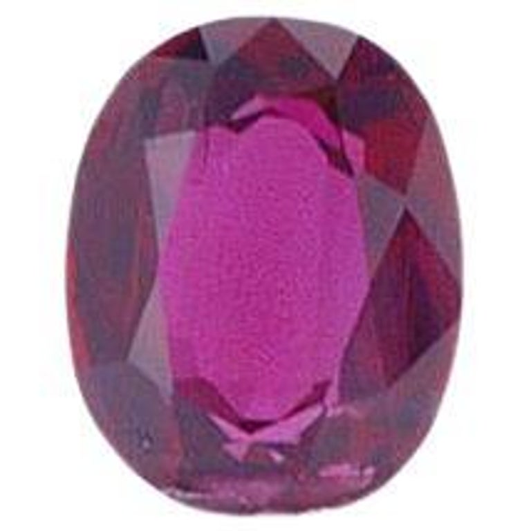 3.89 Carat Thai Oval Ruby with GIA Certificate For Sale at 1stDibs