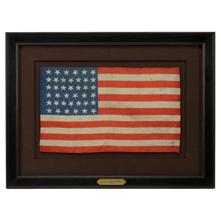 39-Star Patriotic Silk Flag, circa 1876-1888 For Sale at 1stDibs