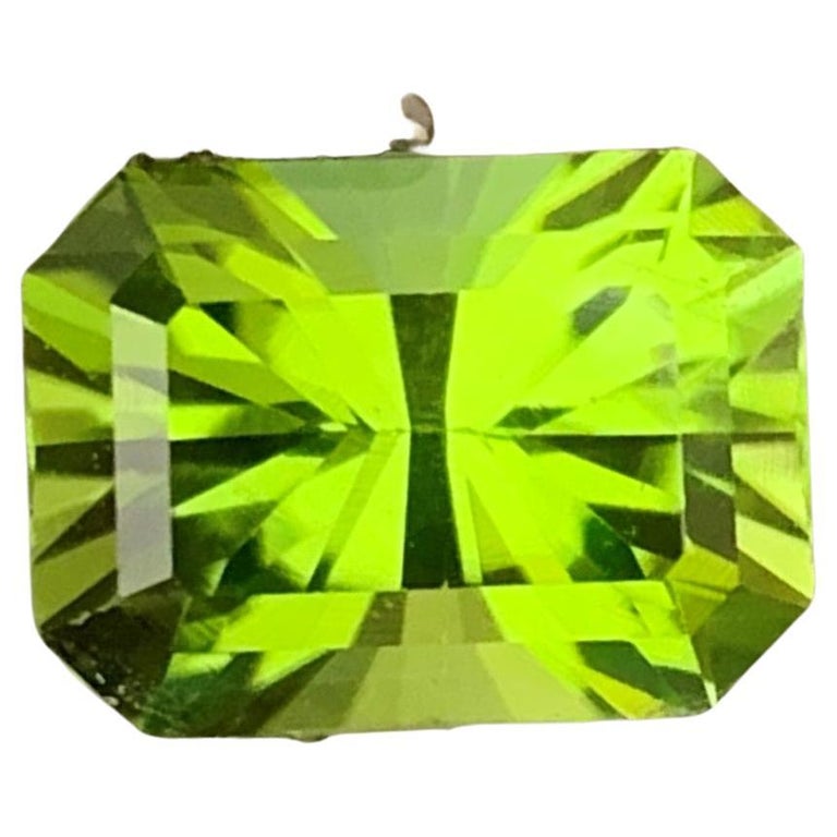 3.95 Carat Natural Loose Fancy Cut Peridot Gemstone for Jewelry Making ...
