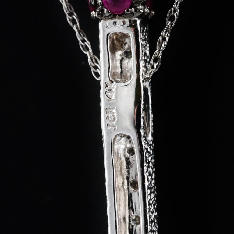 $3950 / John C Rinker Designer Ruby and Diamond Matchstick 3D Necklace ...