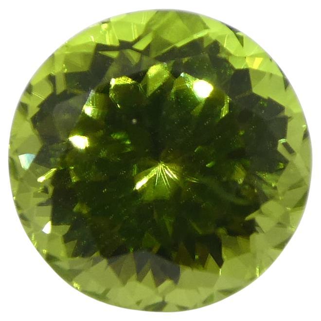 3.95ct Round Yellow Green Peridot from Sapat Gali, Pakistan For Sale at ...