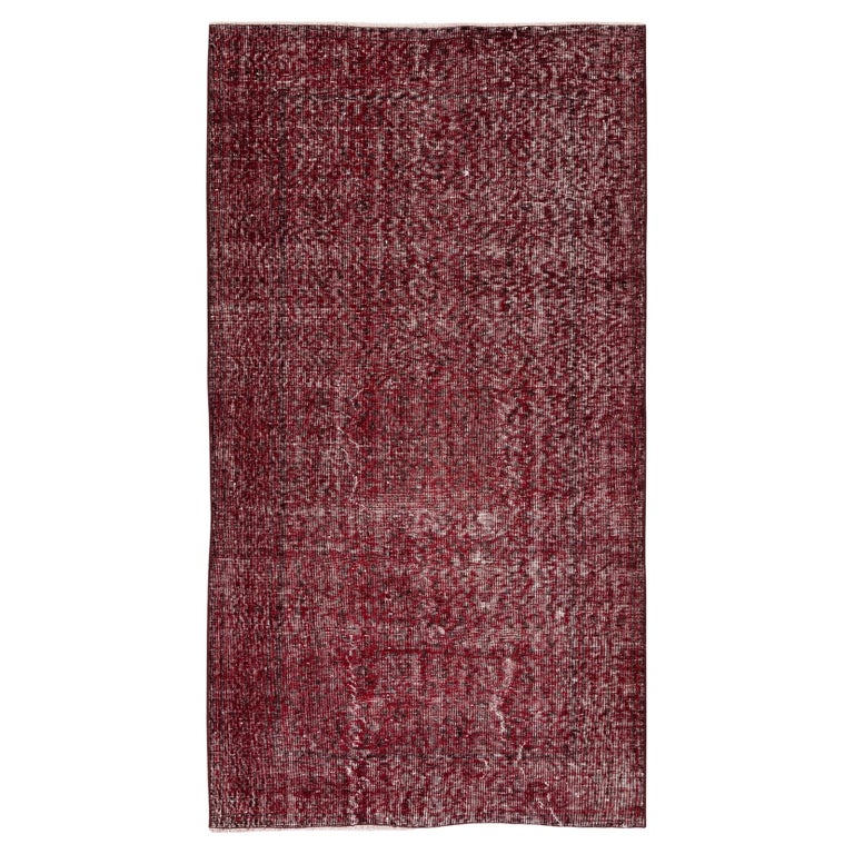 Mid-20th Century Handmade Red Overdyed Rug from Central Anatolia For ...