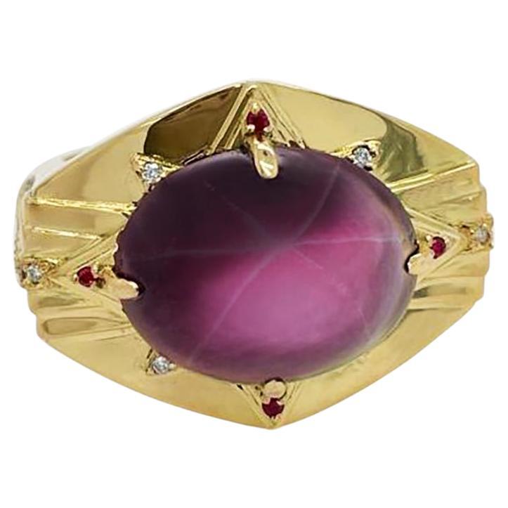 Bvlgari Cabochon Burma Ruby and Diamond Ring, 1970s at 1stDibs