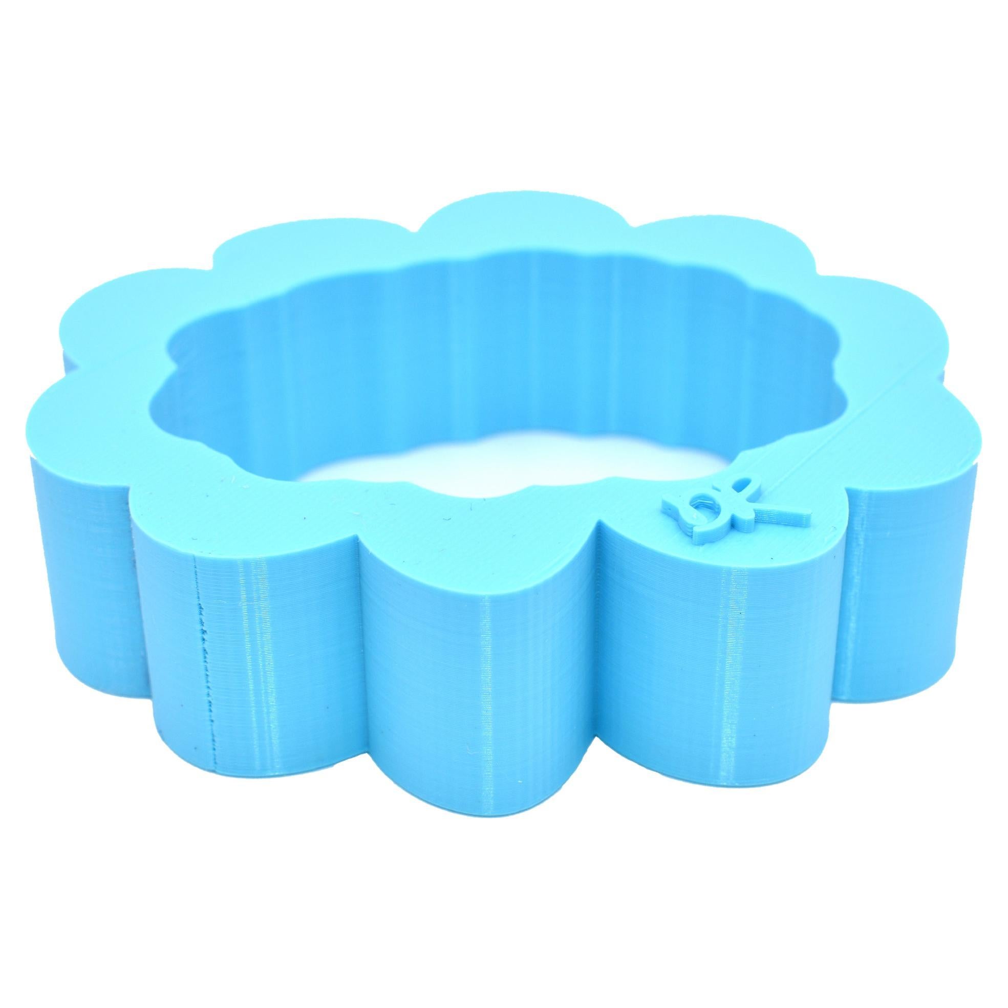 3D Printed Chunky Blue Cloud Shaped Pretend Bangle For Sale at 1stDibs