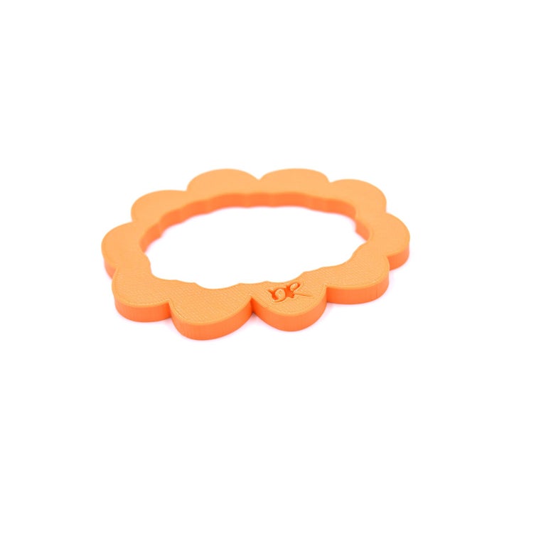 3d Printed Cloud Shaped Pretend Bangle, Matte Orange For Sale at 1stDibs