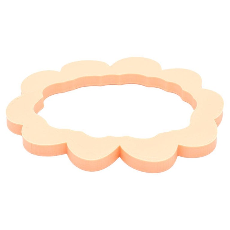 3d Printed Cloud Shaped Pretend Bangle, Matte Peach For Sale at 1stDibs