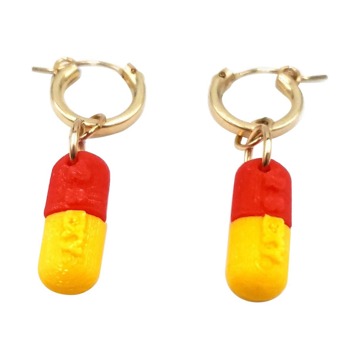 3d Printed Custom Sweetheart Earrings For Sale at 1stDibs