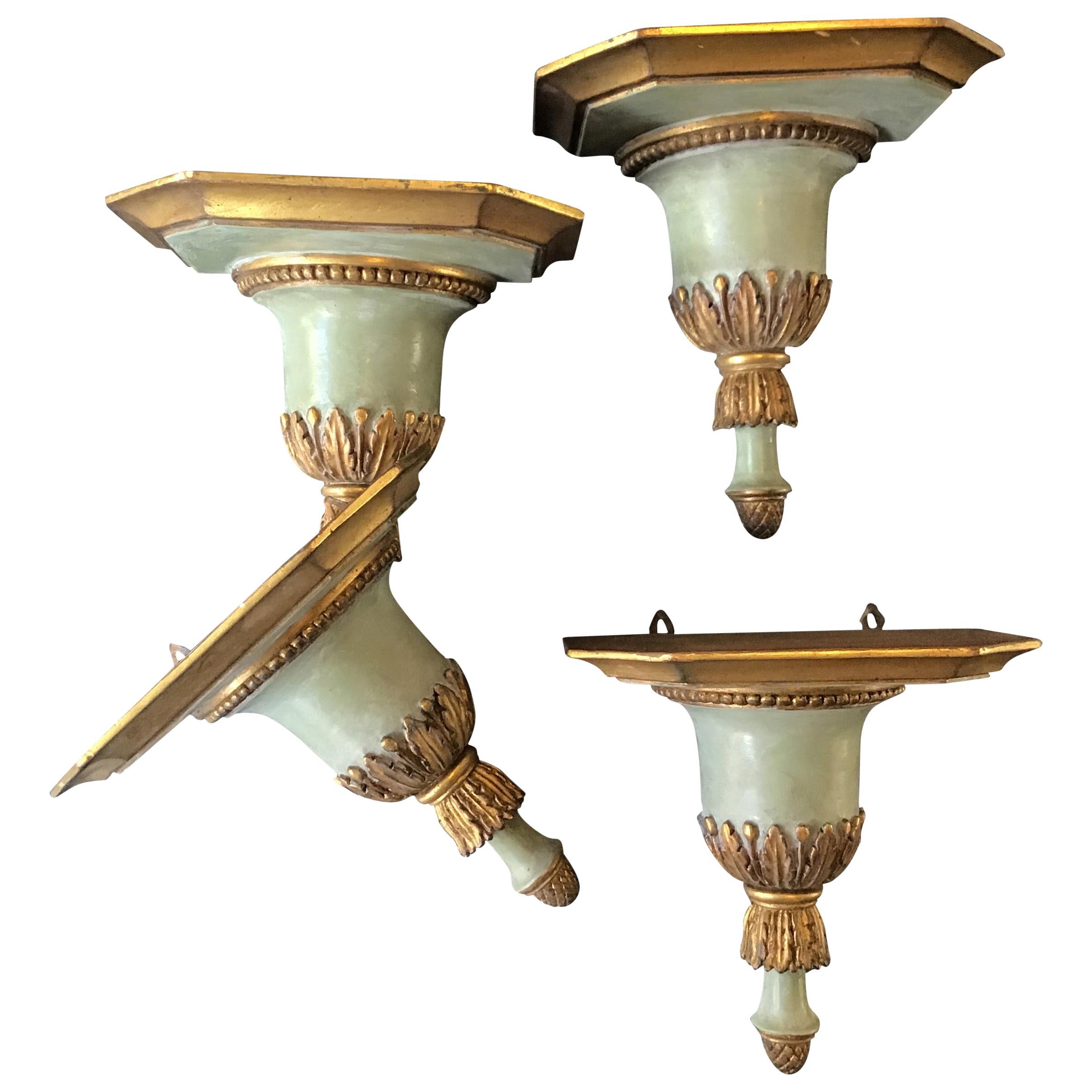 4 1960s Classical Italian Wall shelves at 1stDibs