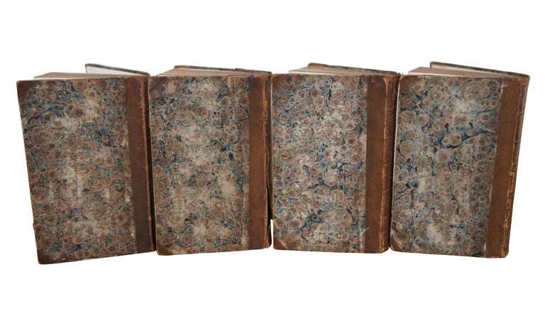 4 Antique 1808 Goldsmiths History of Earth Animated Nature Leather Book ...