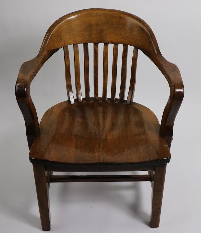 2 Bank of England Style Office Chairs Attributed to Gunlocke at 1stDibs ...