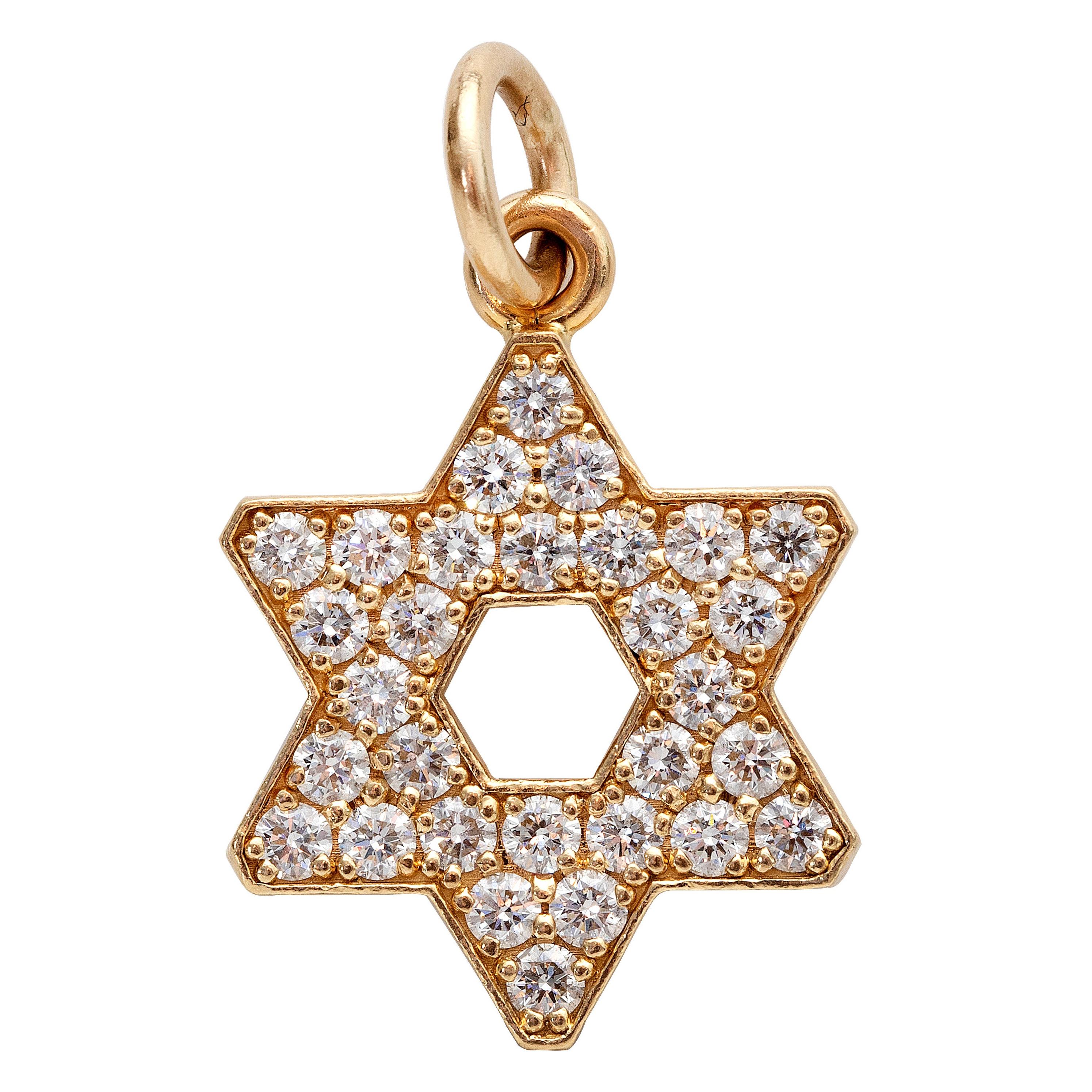 Man-in-the-Moon Star Gold Charm For Sale at 1stDibs