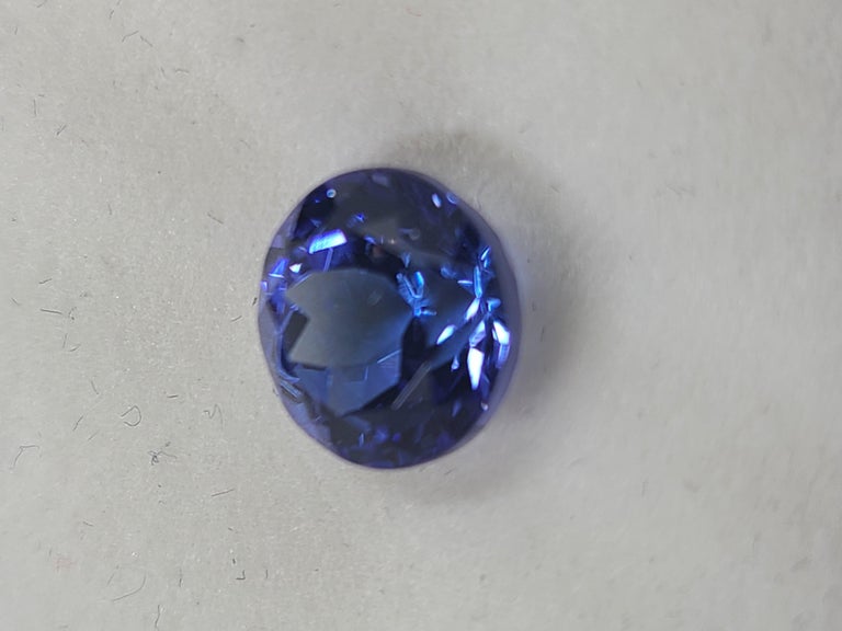 4 Carat Tanzanite 9mm Round Faceted Cut - Single Loose Stone For Sale ...