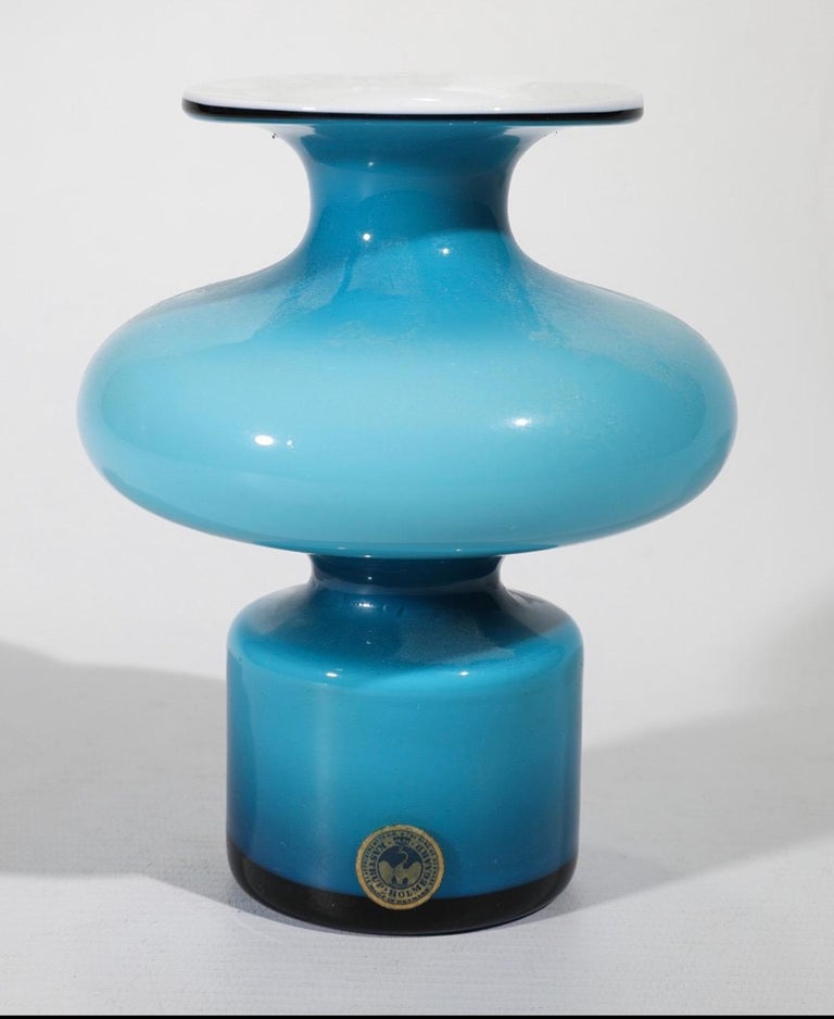 4 Carnaby Overlay Glass Vases, Per Lütken for Holmegaard, Denmark For ...
