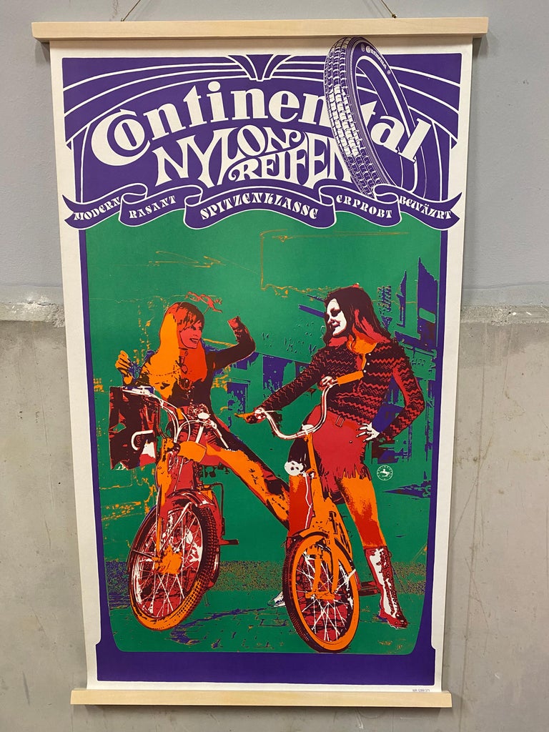 4 Continental Advertisement Lithographic Prints, Space Age, 1970s For ...