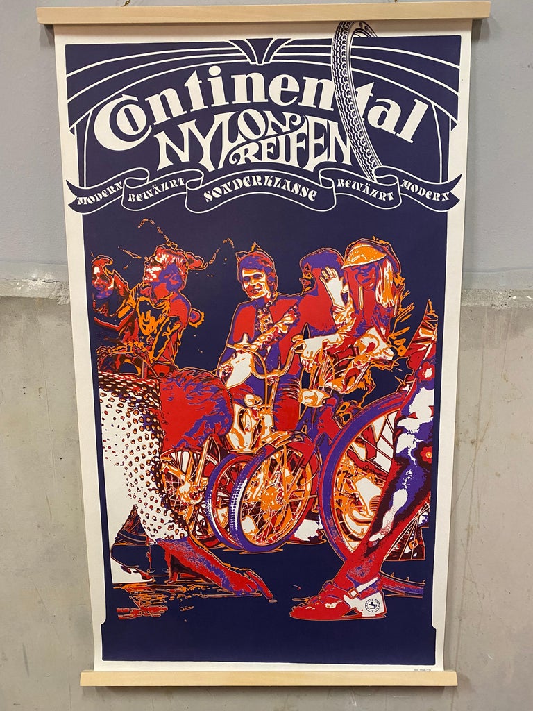 4 Continental Advertisement Lithographic Prints, Space Age, 1970s For ...