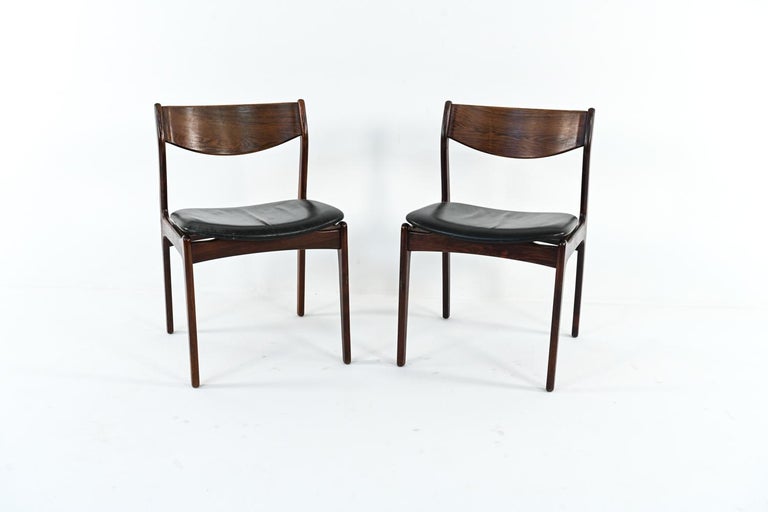 '4' Erik Buch Danish Mid-Century Rosewood Dining Chairs For Sale at 1stDibs