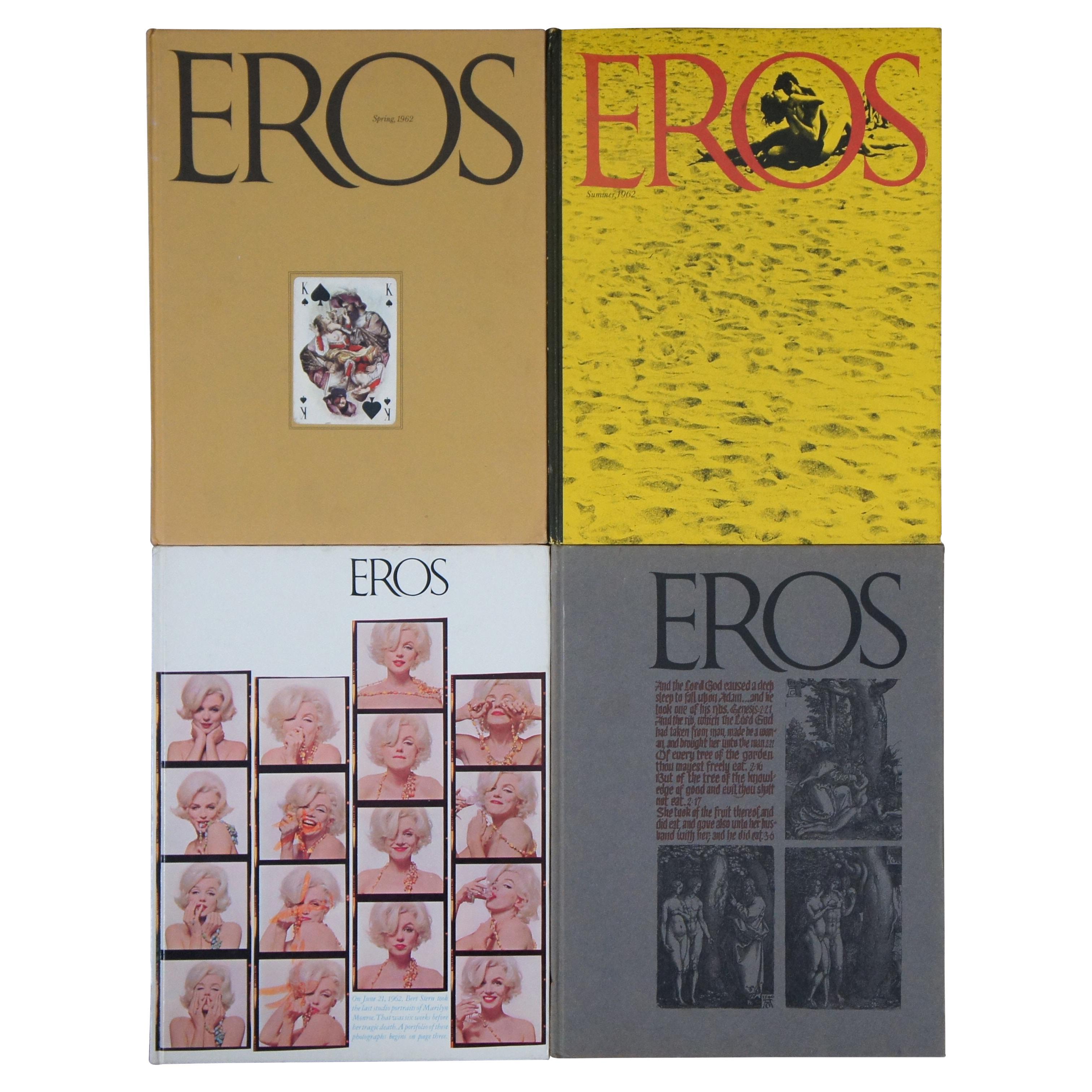 4 Eros 1962 Hard Bound Magazines Books Volume One Set of 4 Marilyn ...