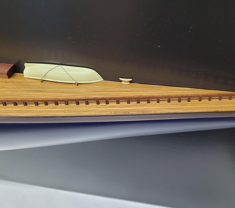 4- Foot Half Model of the J Class Yacht Endeavor, Gold For Sale at 1stDibs