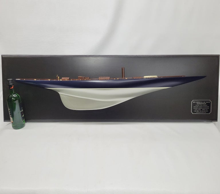 4- Foot Half Model of the J Class Yacht Endeavor, Silver For Sale at ...