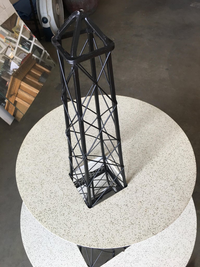 Midcentury Two-Tier Eiffel Tower Brass Sculptural Cocktail Table For ...