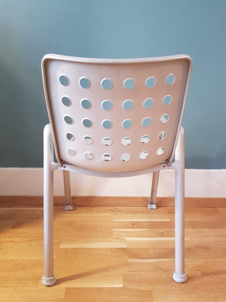 4 Hans Coray "Landi" Chairs Made by MEWA, Switzerland, 60 Holes at 1stDibs