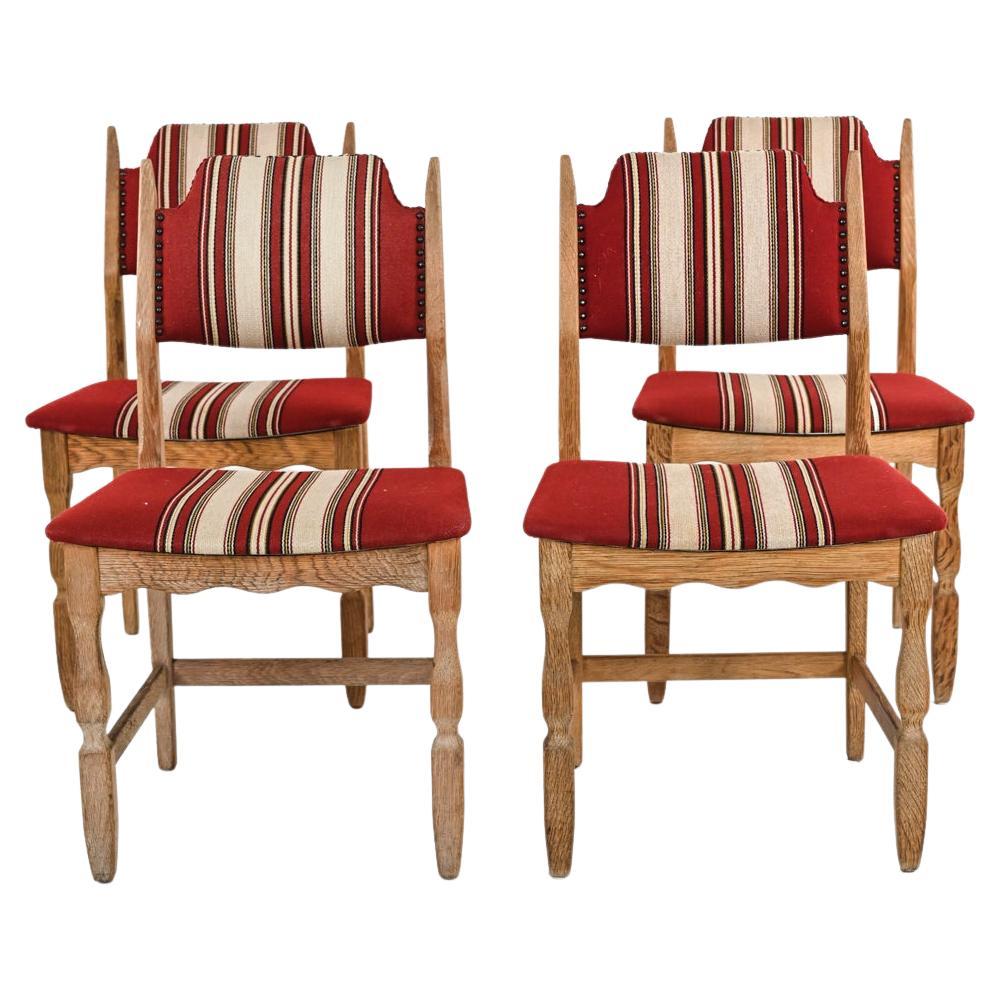 Henning Kjaernulf Tall Oak Razor Danish Mid-Century Dining Chairs '6 ...