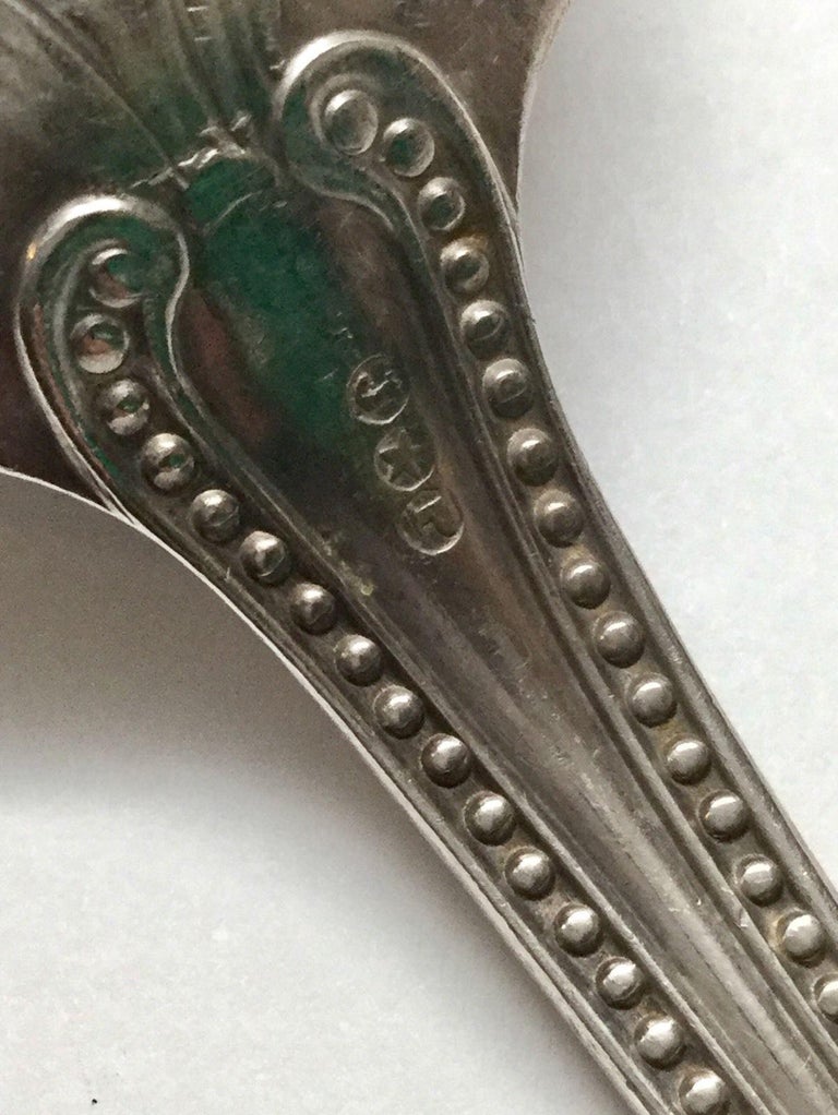 4 John Polhamus for Tiffany and Co. Sterling Silver Bead Tablespoons ...