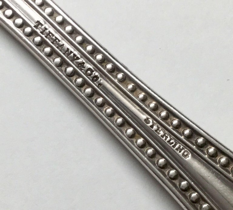 4 John Polhamus for Tiffany and Co. Sterling Silver Bead Tablespoons ...
