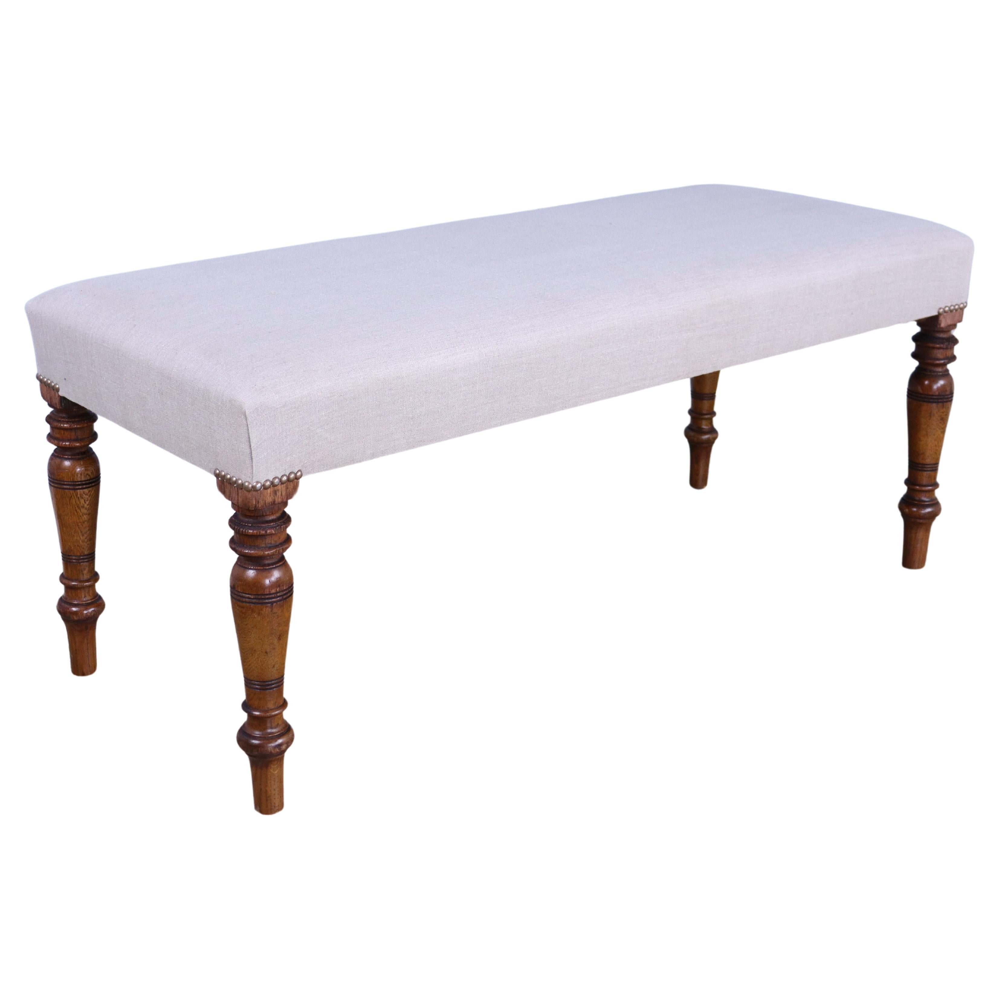 Chippendale Mahogany Frame Upholstered Scroll Arm Bench at 1stDibs