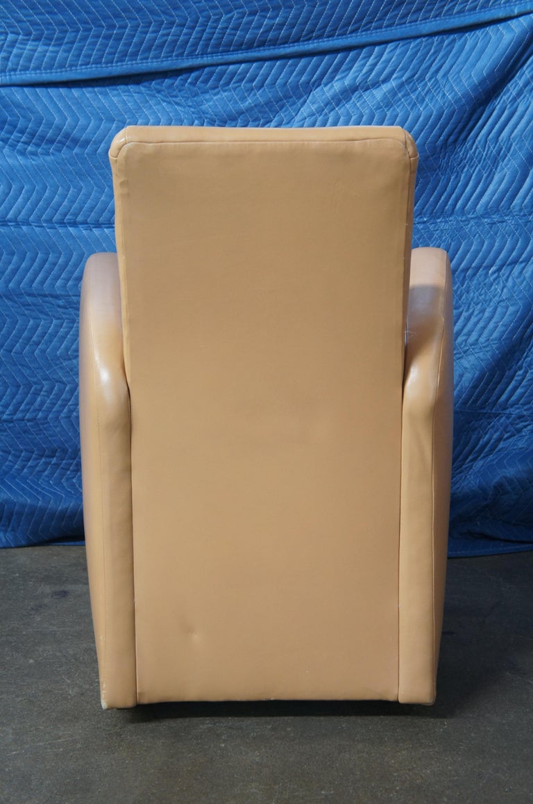 4 Mid-Century Modern Jay Spectre Leather Game Lounge Office Arm Dining ...